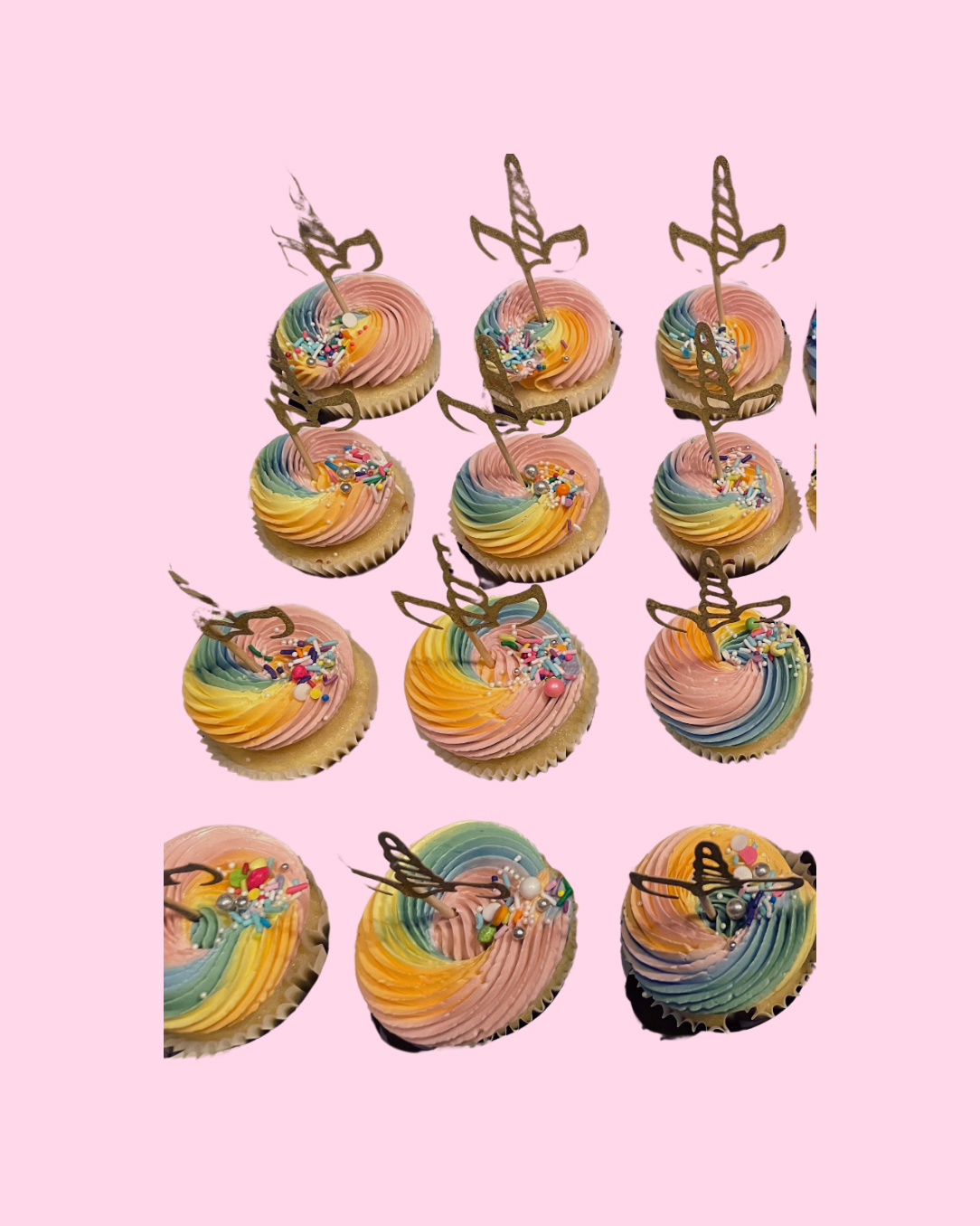 Pastel Rainbow Unicorn cupcakes | Miss Vicky's Cake Shop